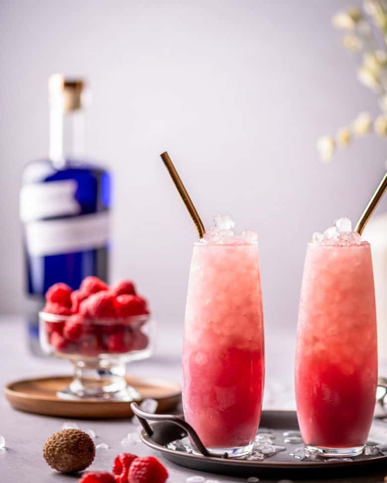 Raspberry Lychee Gin Spritz - Cooking With Wine Blog
