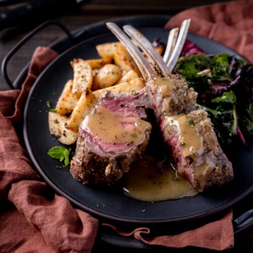 Mustard Crusted Rack of Lamb - Cooking With Wine Blog