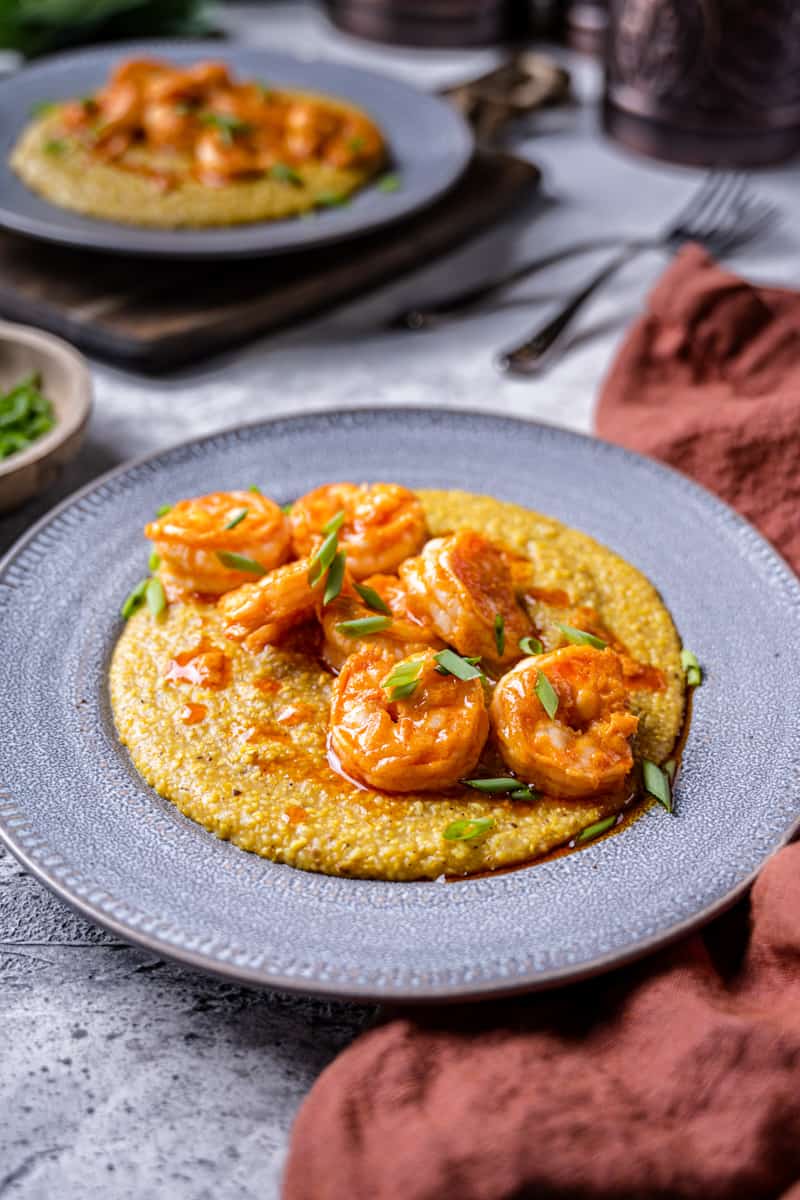 Red Chile Spiced Shrimp and Grits - Cooking With Wine Blog