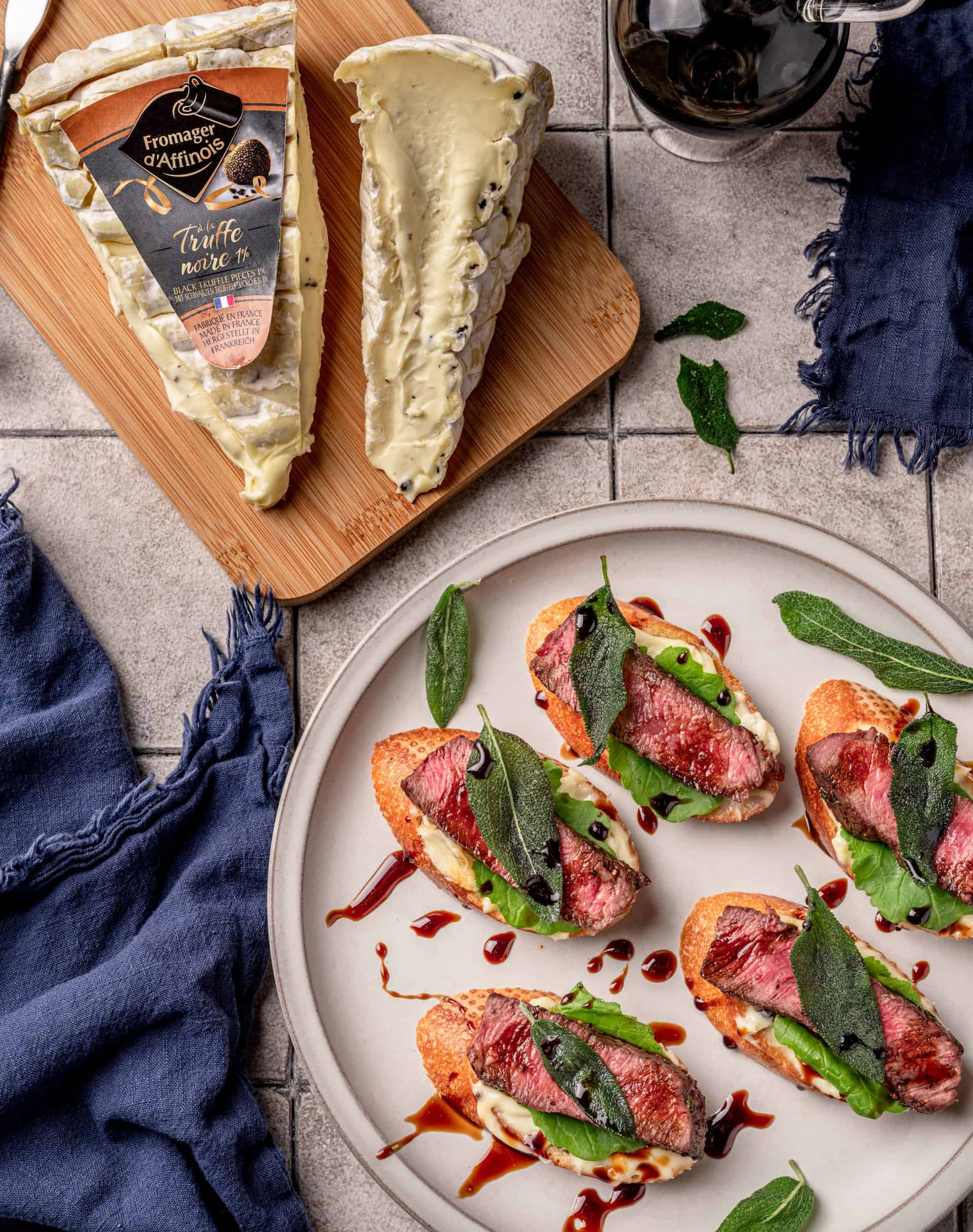 Truffle Cheese and Steak Crostini - Cooking With Wine Blog