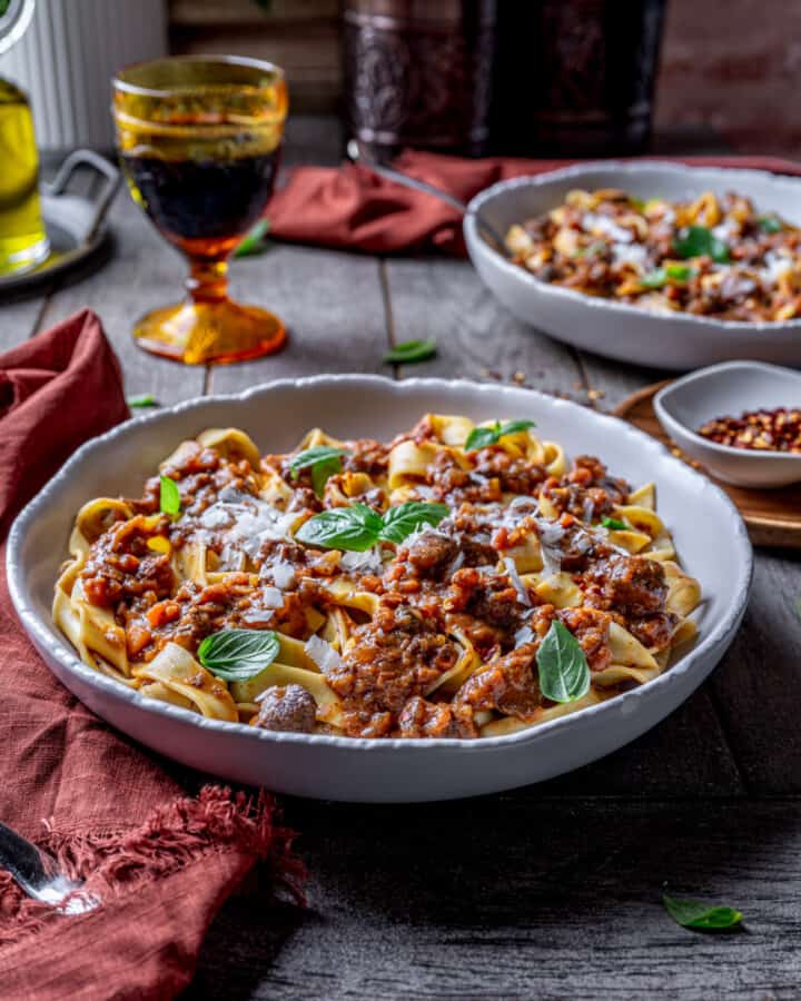 Red Wine Slow Braised Italian Beef Ragù - Cooking With Wine Blog