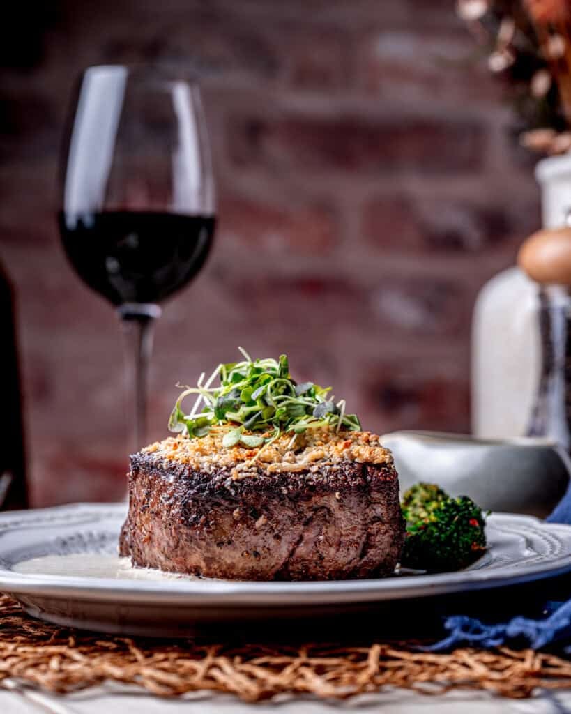Parmesan Crusted Filet Mignon with Truffle Cream Sauce - Cooking With ...