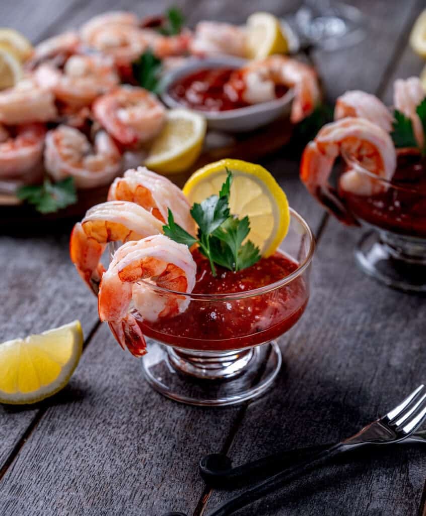 Easy Shrimp Cocktail with Homemade Horseradish Cocktail Sauce - Cooking ...